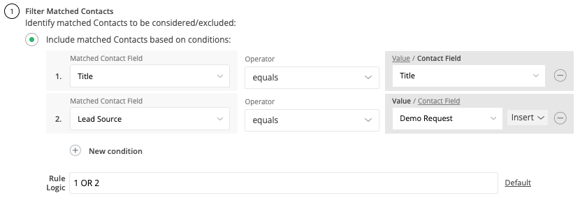 Contact Routing Contact To Contact Match Node Guide Leandata Help Center 