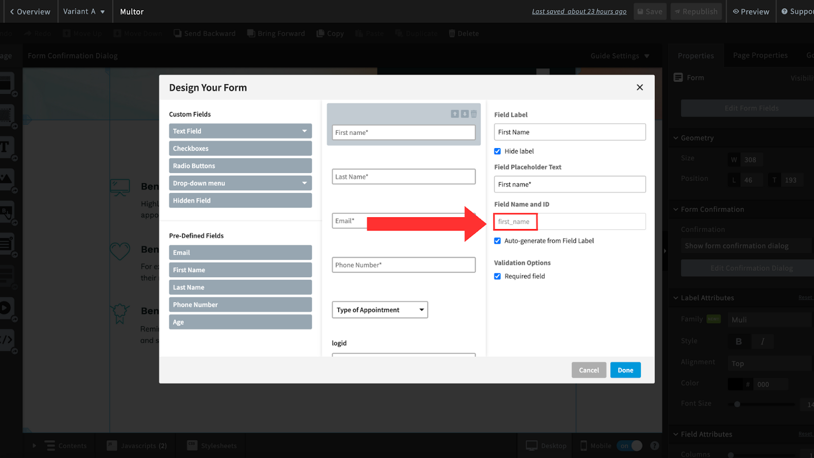 BookIt For Forms - Unbounce Implementation - Display Calendar on the ...