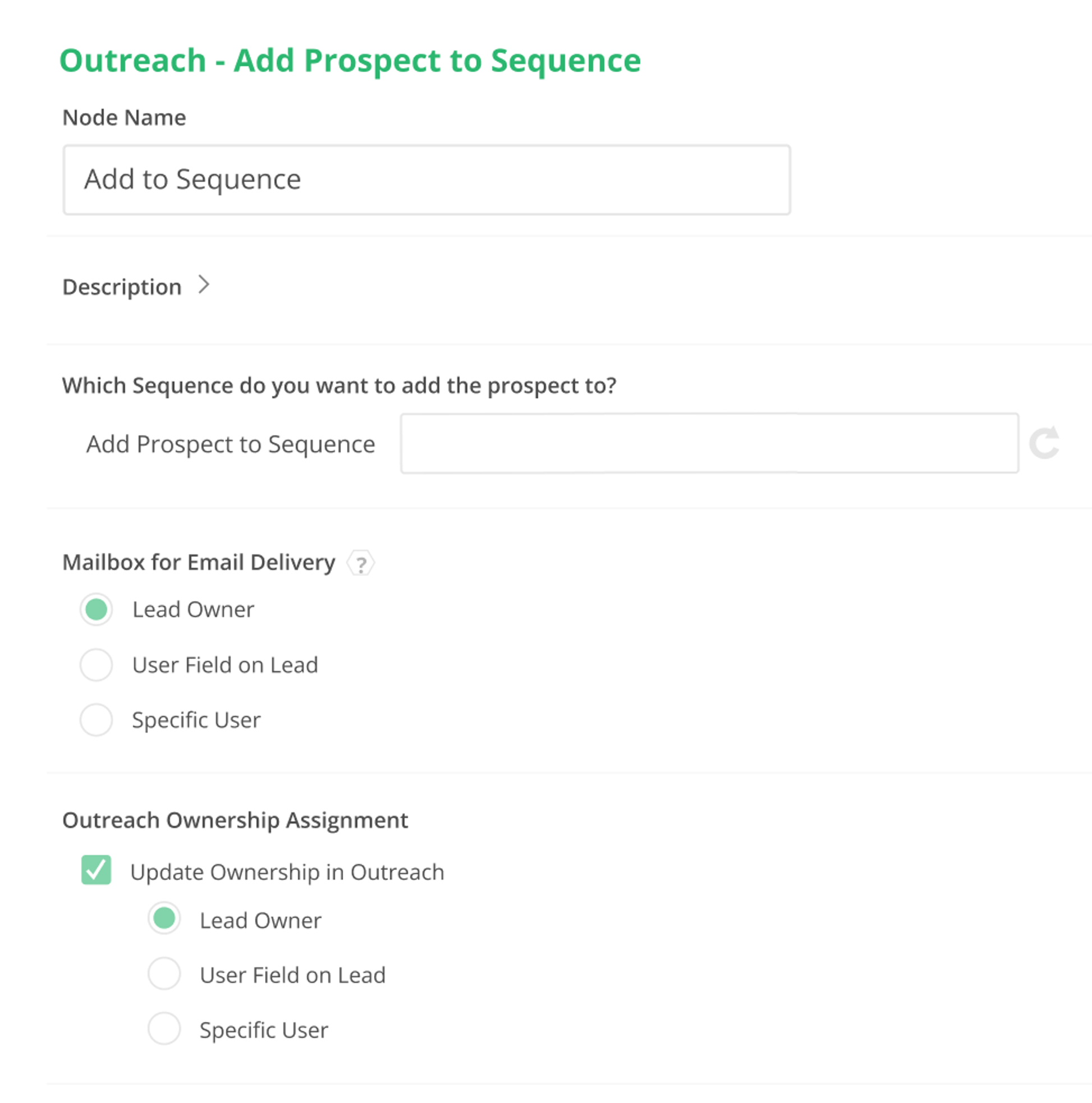 Outreach Add / Remove from Sequence Node – LeanData Help Center